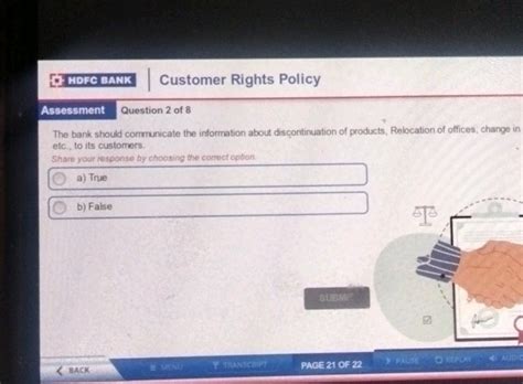 HDFC BANK Customer Rights Policy Assessment StudyX