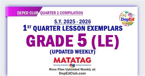 Deped Club Grade 5 Le Quarter 1 Week 1 2 3 4 5 6 7 8 Archives The
