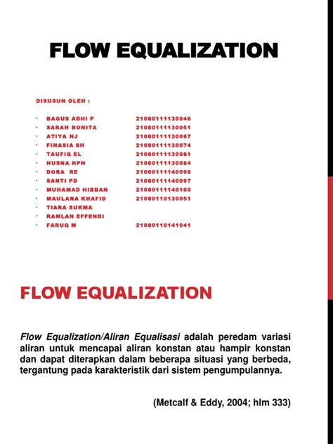 Flow Equalization Pdf