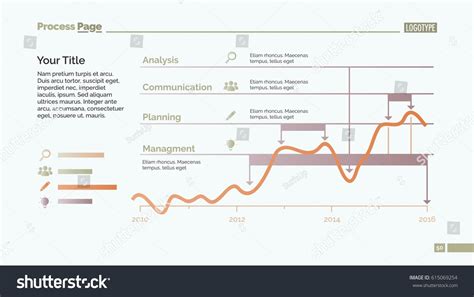 Measures Line Chart Slide Template Stock Vector Royalty Free Shutterstock
