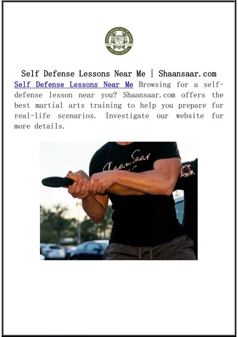 Ppt Self Defense Lessons Near Me Powerpoint