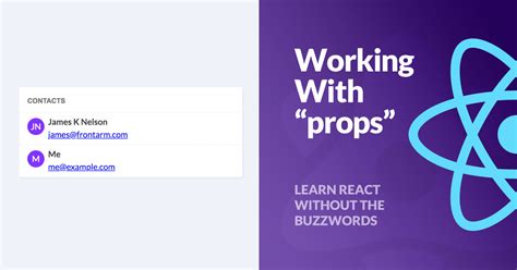 working with react props frontend armory