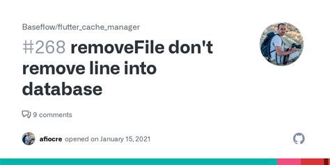 removefile don t remove line into database · issue 268 · baseflow