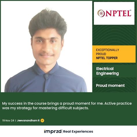 jeevanandham ramesh on linkedin nptel