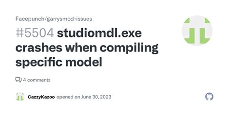 Studiomdl Exe Crashes When Compiling Specific Model Issue 5504