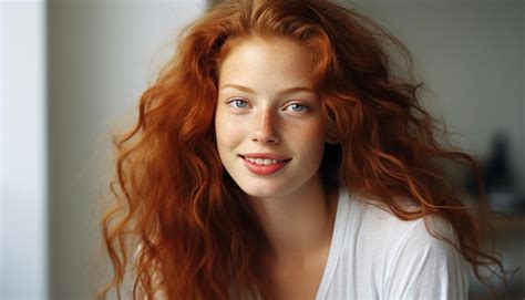 Premium Photo One Smiling Woman Looking At Camera Radiating Happiness