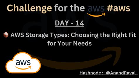 Day 14 📦 Aws Storage Types Choosing The Right Fit For Your Needs