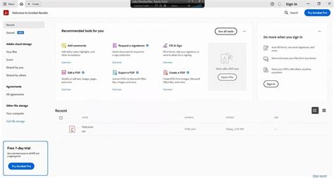 Solved How To Remove Advert For A 7 Day Trial Of Acrobat Adobe Product Community 14102103