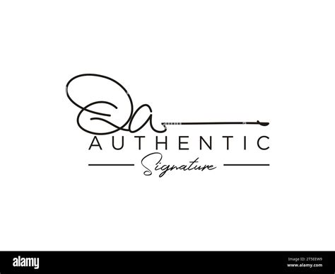 Qa Signature Logo Template Vector Stock Vector Image And Art Alamy