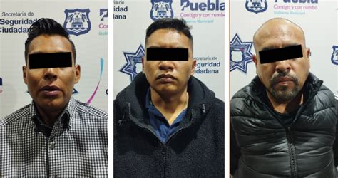 La Policía Municipal De Puebla Detuvo A Tres Hombres Por Delitos Contra