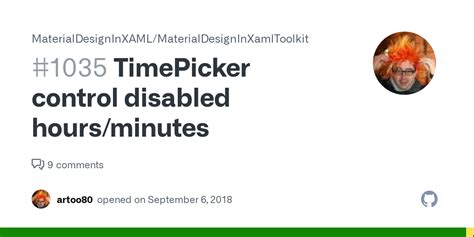 Timepicker Control Disabled Hoursminutes · Issue 1035