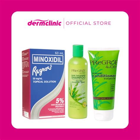 Minoxidil Regroe 60ml Pregroe Shampoo And Pregroe Conditioner Shopee Philippines
