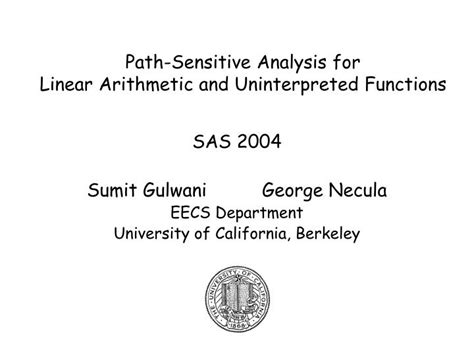 ppt path sensitive analysis for linear arithmetic and uninterpreted