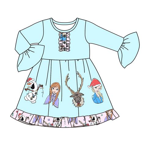（pre Order）girls Christmas Princess Print Dress