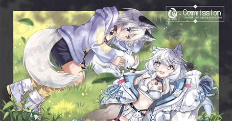 仕事絵 白狐はくこ 猫島羽依 🍃のイラスト Pixiv