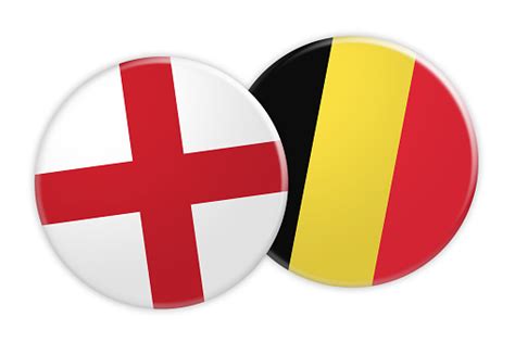 뉴스 개념 영국 깃발에 벨기에 플래그 단추 백색 배경에 3d 그림 3차원 형태에 대한 스톡 벡터 아트 및 기타 이미지 3차원