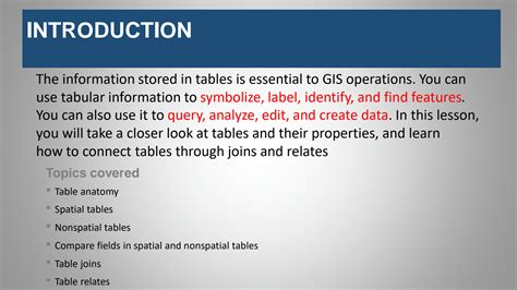 Solution Managing Tabels Geographic Information System Gis