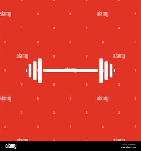 The Dumbbell Icon Bodybuilding Symbol Flat Stock Vector Image And Art