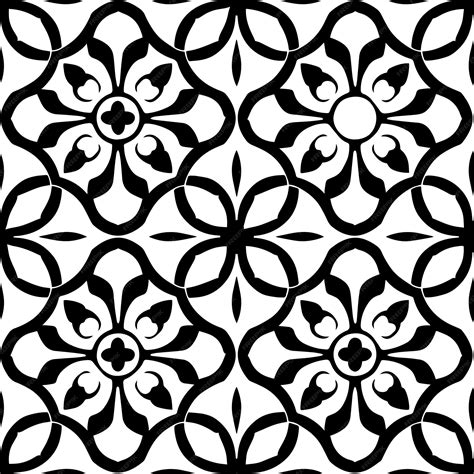 Premium Vector Black And White Geometric Tesselation Seamless Repeat