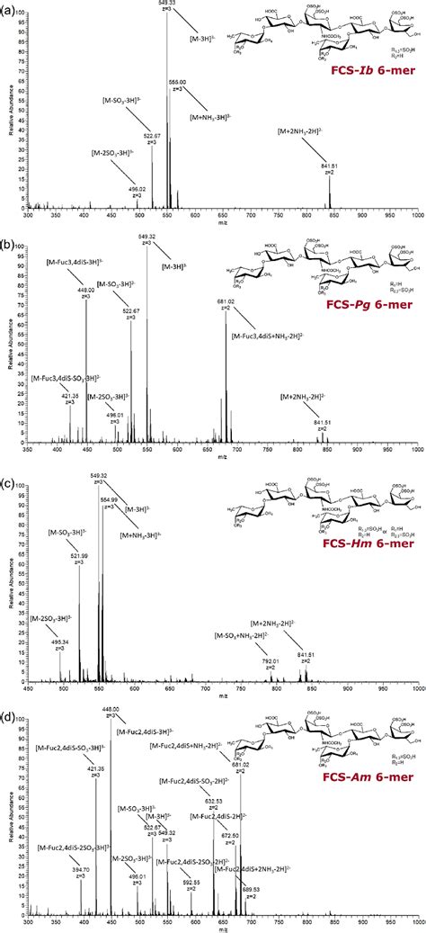 High Resolution Ftms Spectrograms Of The 6 Mer Group Hexasaccharide