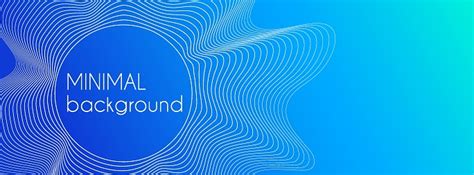 최소한의 파란색 그라데이션 배경 물결 모양의 선과 텍스트 배치가있는 추상 벡터 긴 배너 페이스 북 커버 0명에 대한 스톡 벡터