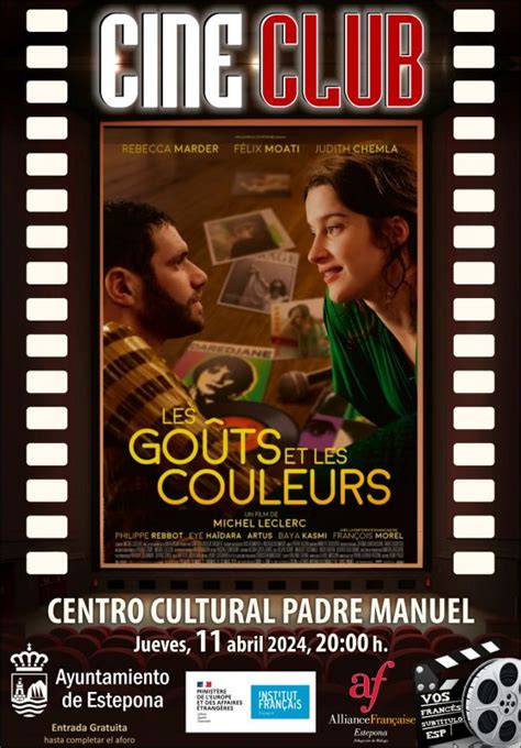 El Cine Club proyectará la comedia francesa Les goûts et les couleurs en el Centro Cultural