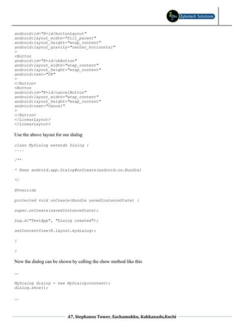 Android Basics Dialogs And Floating Activities Pdf