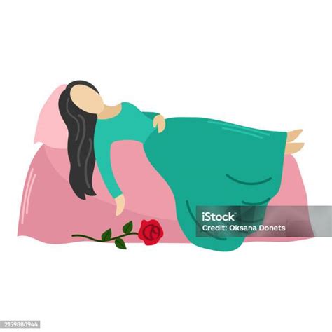 잠자는 숲속의 미녀 아이콘 클립 아트 아바타 Logtotype 고립 된 벡터 일러스트 레이 션 일러스트레이션에 대한 스톡 벡터