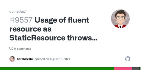 Usage Of Fluent Resource As Staticresource Throws Xamlparseexception