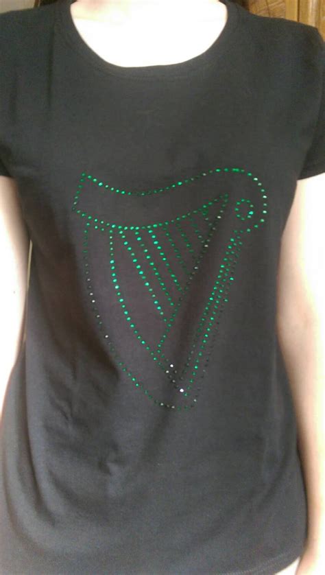 Irish Harp Design In Rhinestones Etsy