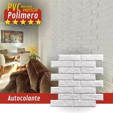 Placas De Parede D Acabamento Pvc Autocolante Tijolinho