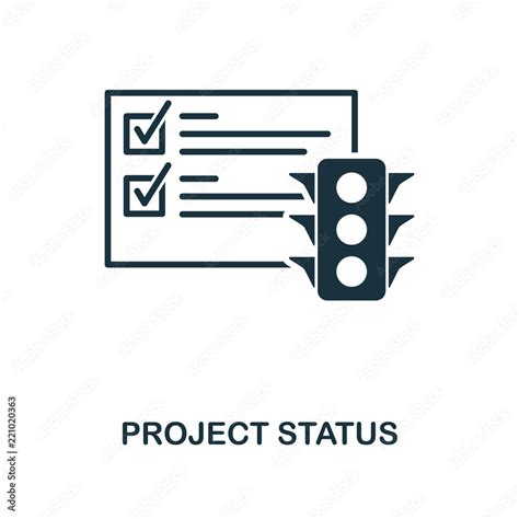 Project Status Icon Monochrome Style Design From Management Icon Collection Ui Pixel Perfect