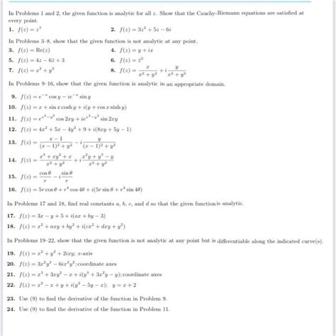 solved y in problems 1 and 2 the given function is