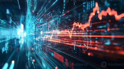 Dynamic Digital Network Visualization Showcasing Data Streams Financial Trading Information