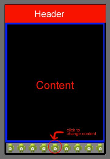 Android Content Change Without Effect Header And Footer Stack Overflow