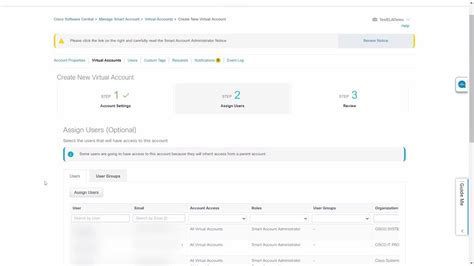 How Can I Add A Virtual Accounts To My Smart Account Cisco Video Portal