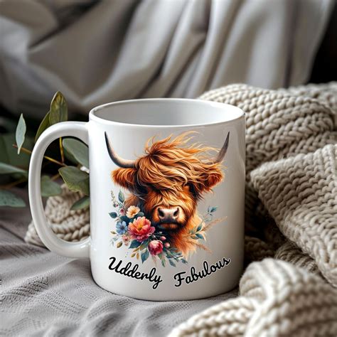 Cow Mugs Holstein Farmhouse Coffee Cup Funny Highland Cow Mug