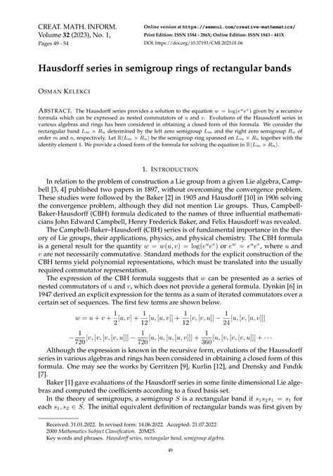 Hausdorff Series In Semigroup Rings Of Rectangular Bands