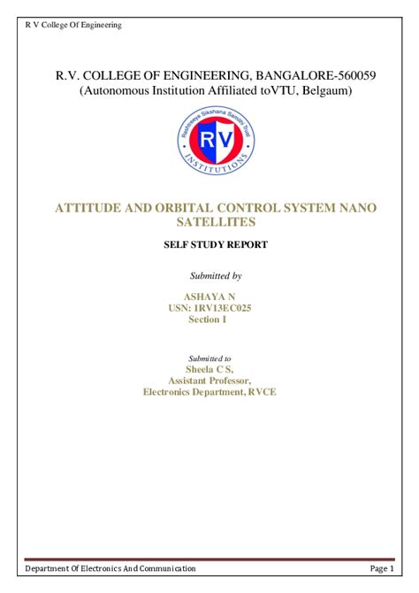 Doc Electronics Aspects Of Attitude And Orbital Control System In Nano Satellites