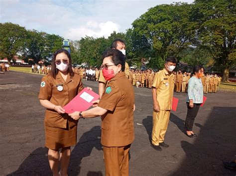Apel Bersama Tamuntuan Serahkan SK Pensiun Dan SK Kenaikan Pangkat