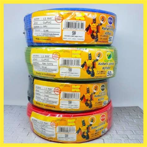 Jual Kabel Nya 1 5 Kitani 50 Meter Harga Rol Kabel Listrik Tunggal