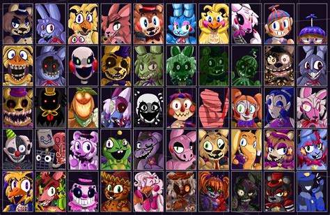 The Typical Ucn Roster Art Just Thought I Might Share It R Fivenightsatfreddys