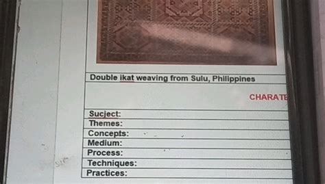 Double Ikat Weaving From Sulu Philippines StudyX