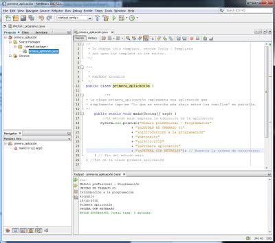 Mi primera aplicación Java con NetBeans Proyecto A
