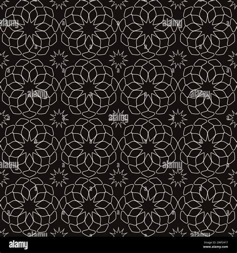 Stained Glass Line Seamless Pattern Vector Illustration Stock Vector