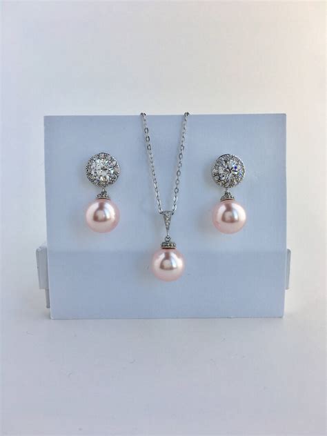 Pink Pearl Bracelet Blush Pink Bridal Pearl Bracelet Pink Etsy