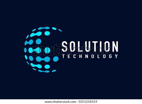 Tech Solution Logo Vector Stock Vector Royalty Free 1051258319