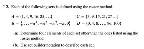 Solved Each Of The Following Sets Is Defined Using The Chegg