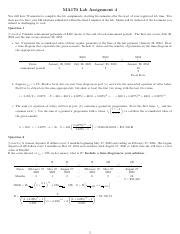 170F22 4s 2 Pdf MA170 Lab Assignment 4 You Will Have 70 Minutes To