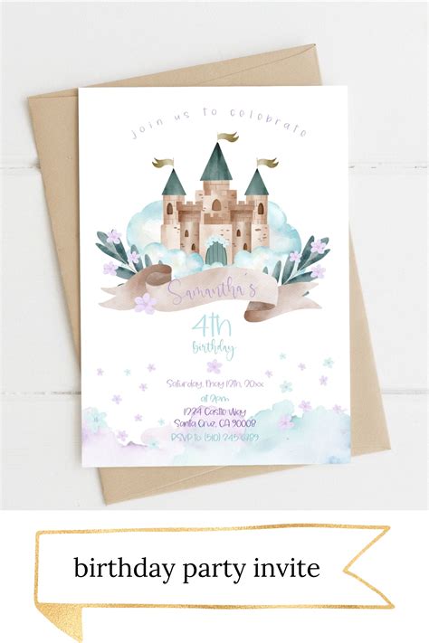 Princess Castle Birthday Invitation